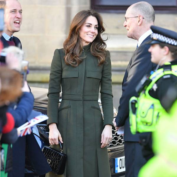 A thematic outing as Kate wears military finest for defence centre ...