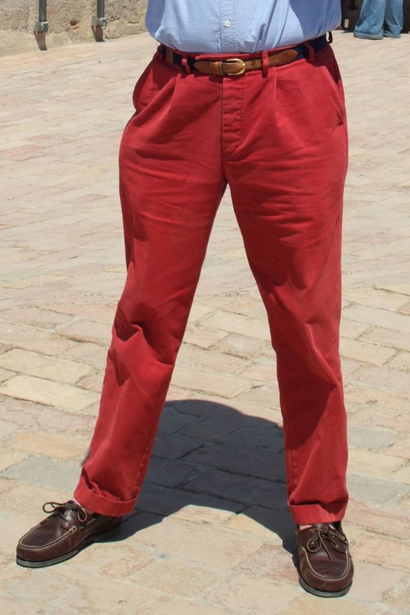 Posh trousers - red trousers & mustard cords - what your trousers say ...