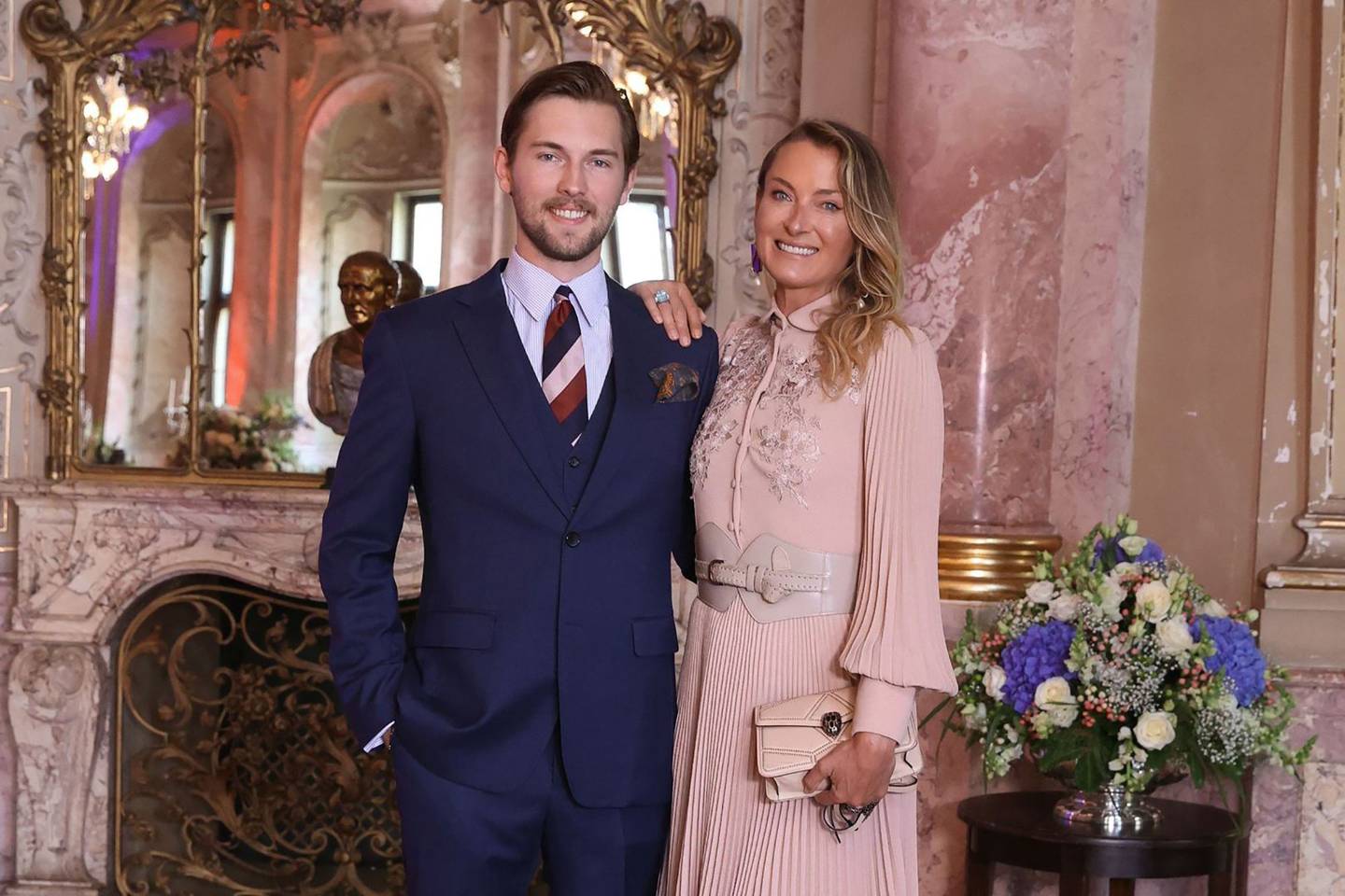 Handsome European royal Prince Heinrich Donatus attends wedding of his ...
