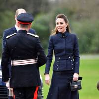 A thematic outing as Kate wears military finest for defence centre ...
