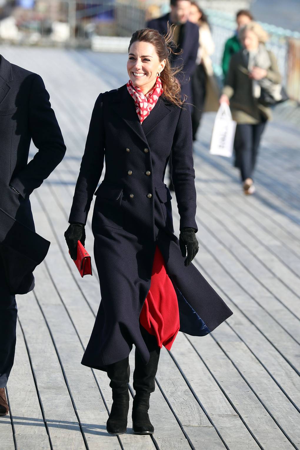 A thematic outing as Kate wears military finest for defence centre ...