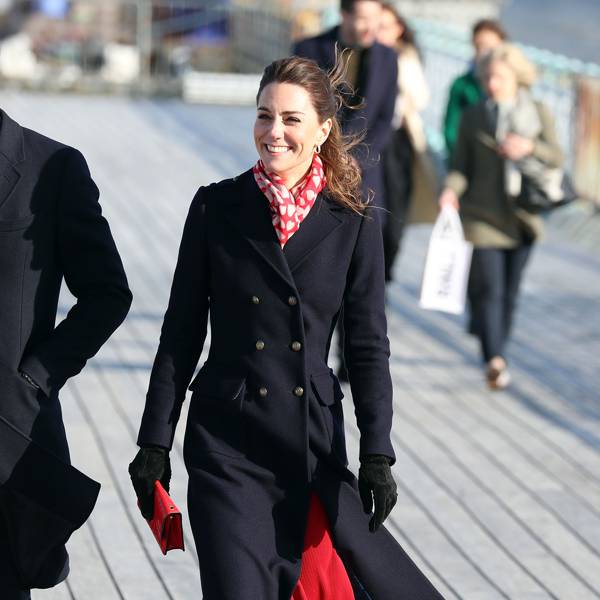 A thematic outing as Kate wears military finest for defence centre ...